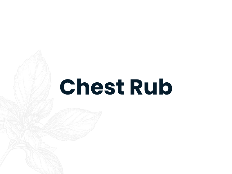 Chest Rub Recipe | Vitalia Australia